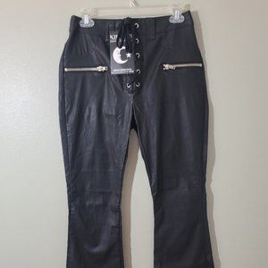 Killstar | Pants & Jumpsuits | Nwt Killstar Hello Vegan Leather Lace Up ...